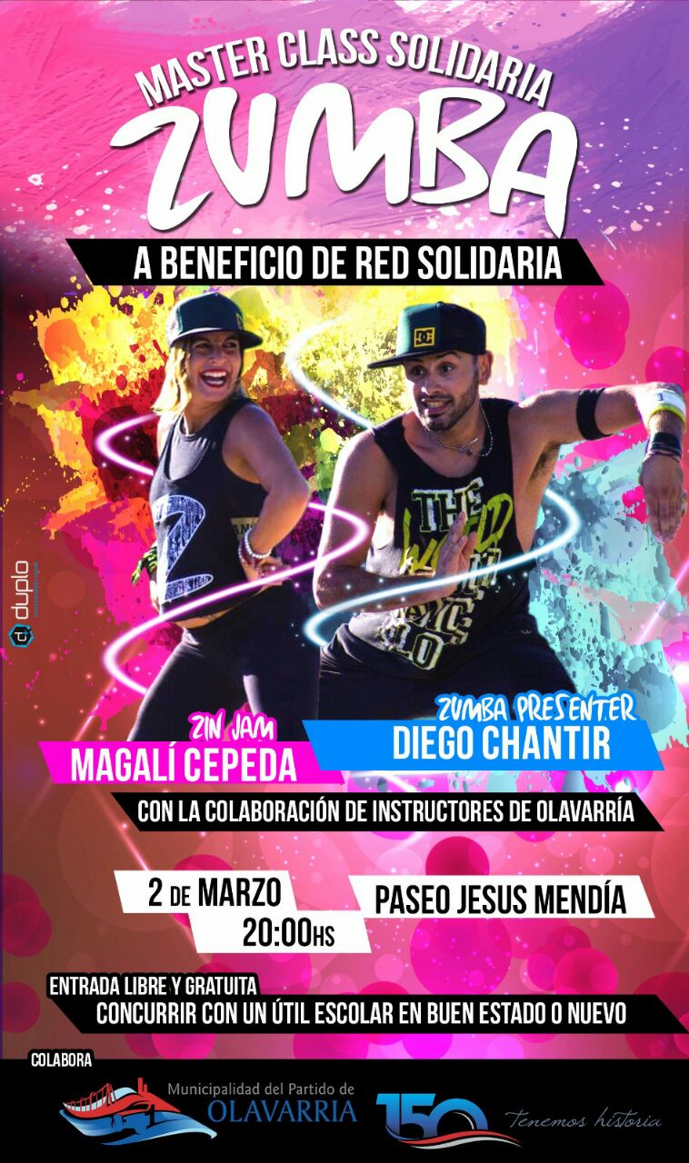 Olavarría solidaria: se viene una Master Class de Zumba | Municipalidad del Partido de Olavarría