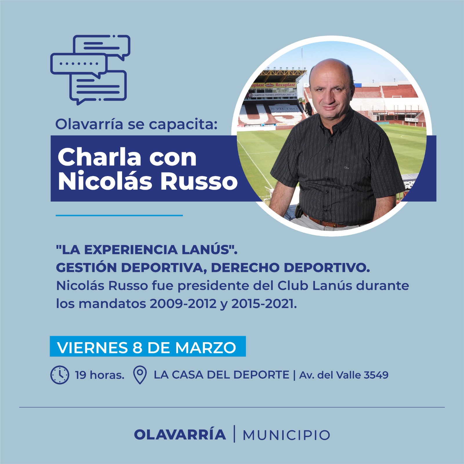 Olavarría se capacita: Charla con Nicolás Russo | Municipalidad del ...